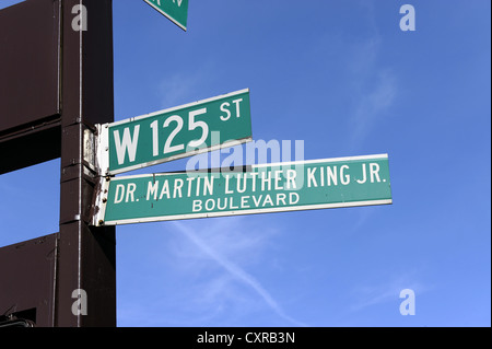 Martin Luther King Boulevard, 125th Street Harlem Stock Photo - Alamy