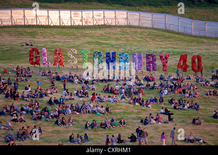 Glastonbury Festival Sign Stock Photo - Alamy