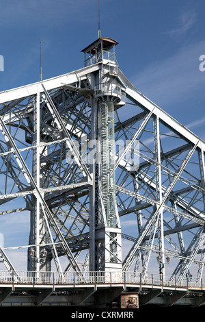 Loschwitz Bridge, also known as Blue Wonder Bridge, and Schillergarten ...