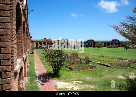 Interior courtyard of Fort Jefferson and the Dry Tortugas National Park ...