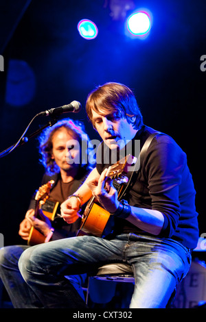 Swiss singer and songwriter Manuel Albertin, aka Nuel, performing live ...