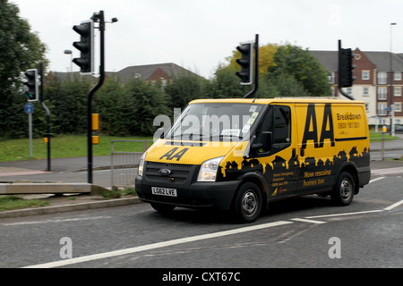 A yellow Ford Transit AA van Stock Photo - Alamy