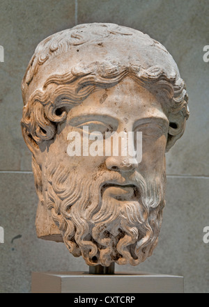 Head of Zeus. Roman marble copy from the 2nd century AD based on the ...