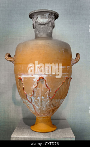 Terracotta Hadra hydria (water jar), Hellenistic, 213 B.C., Greek ...