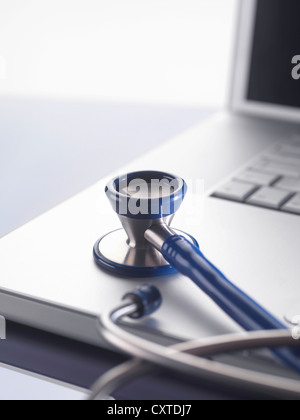 Laptop PC on white background Stock Photo - Alamy