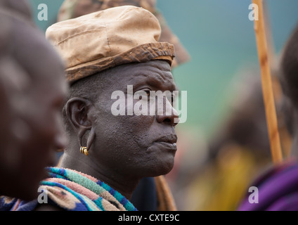 Suri Tribe Men At A Ceremony Organized By The Government, Kibish, Omo ...