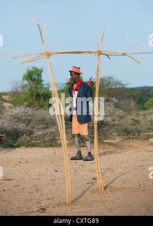 Hamer Bull Jumper At Bull Jumping Ceremony By Traditional Ritual Dances ...