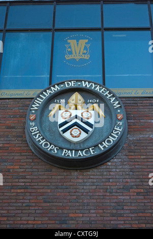 coat of arms of the 14th century william de wykeham, bishops palace ...