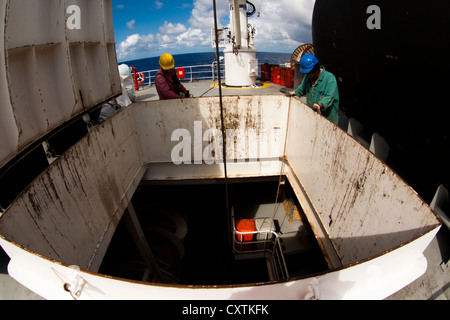 recyclable garbage transfer at CGG Alize seismic vessel. In Brazil all ...