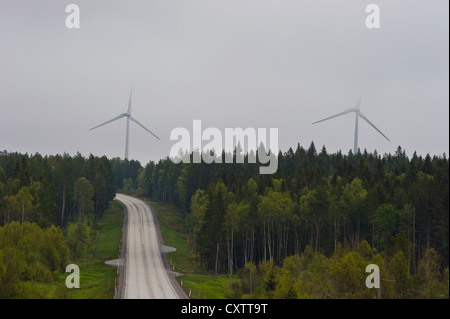 European route E4 in the Robertsfors Municipality, Västerbotten County ...