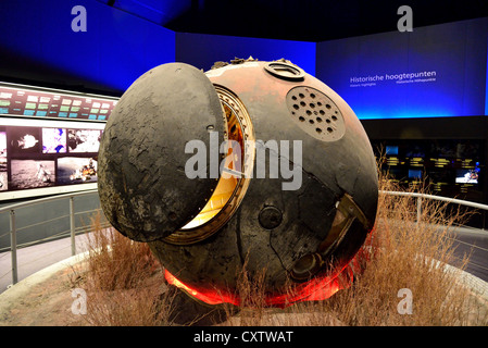 A model of the re-entry module used by Yuri Gagarin in Vostok ...