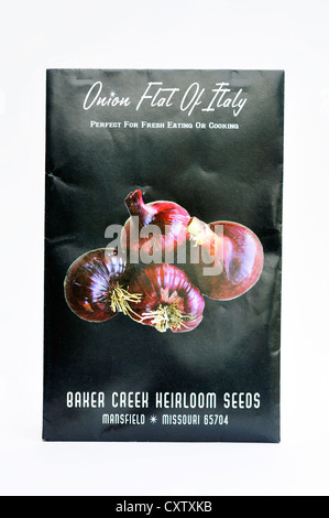 White Onion Seed Packet Stock Photo - Alamy
