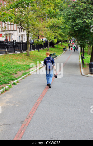 The Freedom Trail walking tour map, Boston, Massachusetts, USA Stock ...