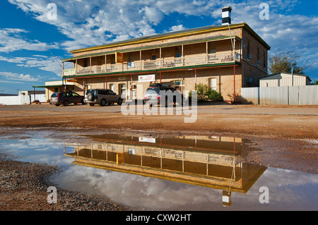 Marree in South Australia, Marree Hotel, vintage bullock dray from the ...