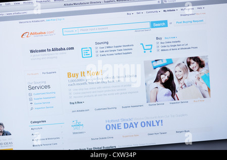 Alibaba website - online wholesale shopping Stock Photo - Alamy