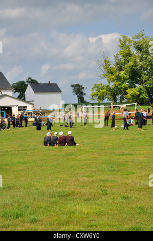 Amish youth activity on Sunday, Amish Country, Pennsylvania, USA ...
