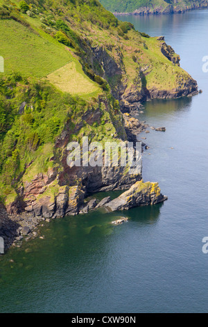 Devonian Limestone Rock outcrop of Castle Rock, Valley Of The Rocks ...