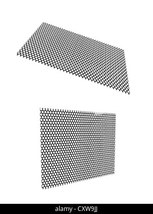 Metal mesh plating isolated against a white background Stock Photo - Alamy