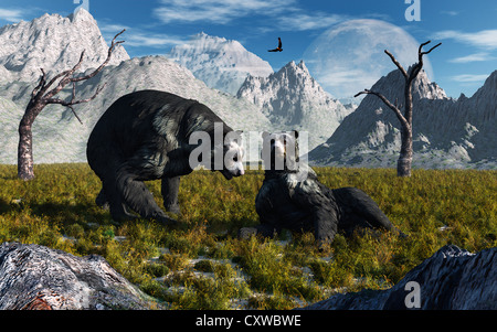 Arctodus or Short-faced Bear is an extinct mammal that lived in North ...