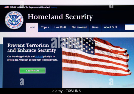 The USA Homeland security web site Stock Photo: 51022184 - Alamy