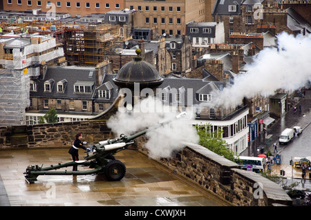 Cannons at Edinburgh Castle, a World Heritage Site and the number one ...