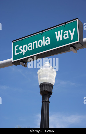 The Espanola Way area of South Beach, in Miami Florida, also known as ...
