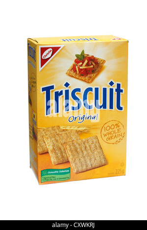 A box of Triscuit original crackers baked with whole grain wheat and ...