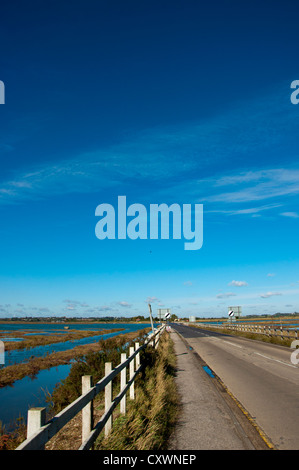 The Strood causeway Mersea Island B1025 Stock Photo - Alamy