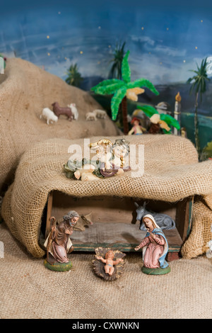 Nativity scene, creche or crib, is a depiction of the birth of Jesus ...