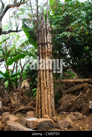 Gamo Gofa Ethiopia Africa man weaving in Gamo Tribe traditional methods ...