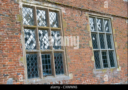 Lattice windows of Jacobean manor house in Herefordshire England UK ...