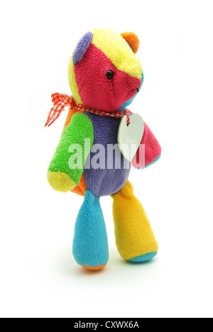 Colourful of cute teddy bear isolated on white background Stock Photo ...