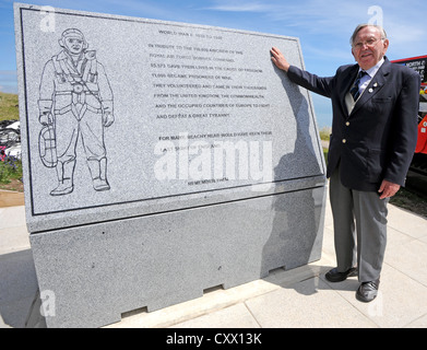 Joseph Williams with the Bomber Command Memorial at Beachy Head, he ...