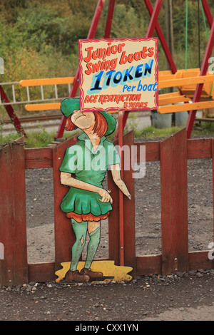 Signage used on a traditional British fairground ride Stock Photo - Alamy