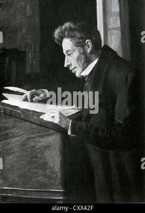 SØREN KIERKEGAARD (1813-1855) Danish philosopher about 1840 Stock Photo ...