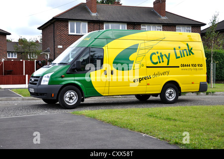 A City Link van on delivery at Elm Hill in Norwich,Norfolk,Uk Stock ...