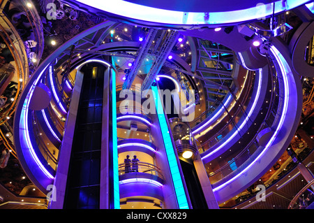 Atrium trapeze show in Royal Caribbean 'Grandeur of the Seas' cruise ...