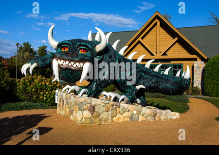 A statue of the Hodag, a mythical creature, in front of the Chamber of ...