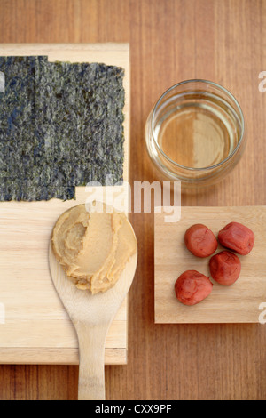 Japanese food food ingredients Stock Photo - Alamy