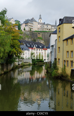Houses at the Alzette river in Grund, Luxembourg city Stock Photo - Alamy