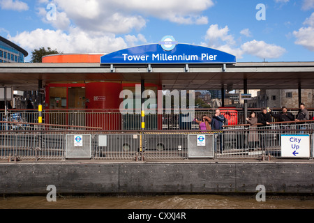 Tower millennium pier Stock Photo - Alamy