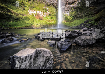 Bridal Veil Falls, Raglan, Waikato, North Island, New Zealand Stock ...
