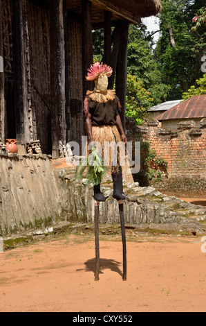 Traditional dance at the palace of Bafut, one of the traditional ...
