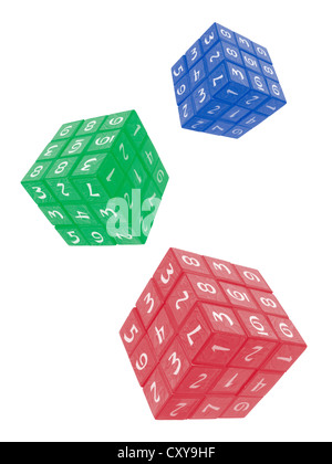 Number Cube Puzzles Stock Photo - Alamy