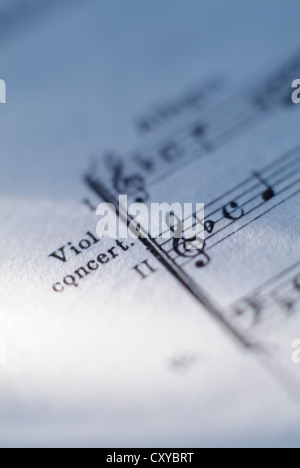 Close up shot of a music sheet with notes Stock Photo - Alamy