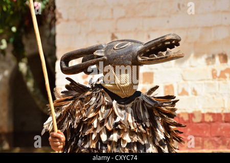 Traditional dance at the palace of Bafut, one of the traditional ...