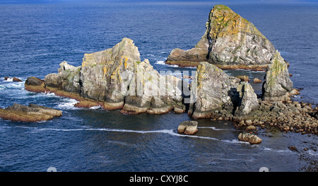 Sea stacks Clach Beag na Faraid (left) and Clach Mhor na Faraid, Faraid ...