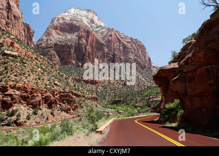 Mountains road in Zion National Park, Utah, USA Stock Photo - Alamy