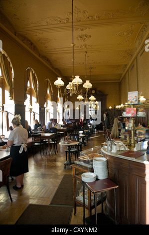 Cafe Sperl, a typical traditional Viennese cafe in central Vienna ...