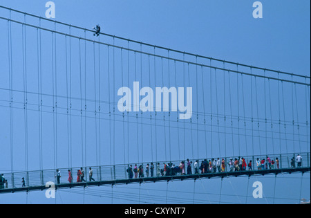Ram Jhula is a suspension bridge across the river Ganges, Rishikesh and ...